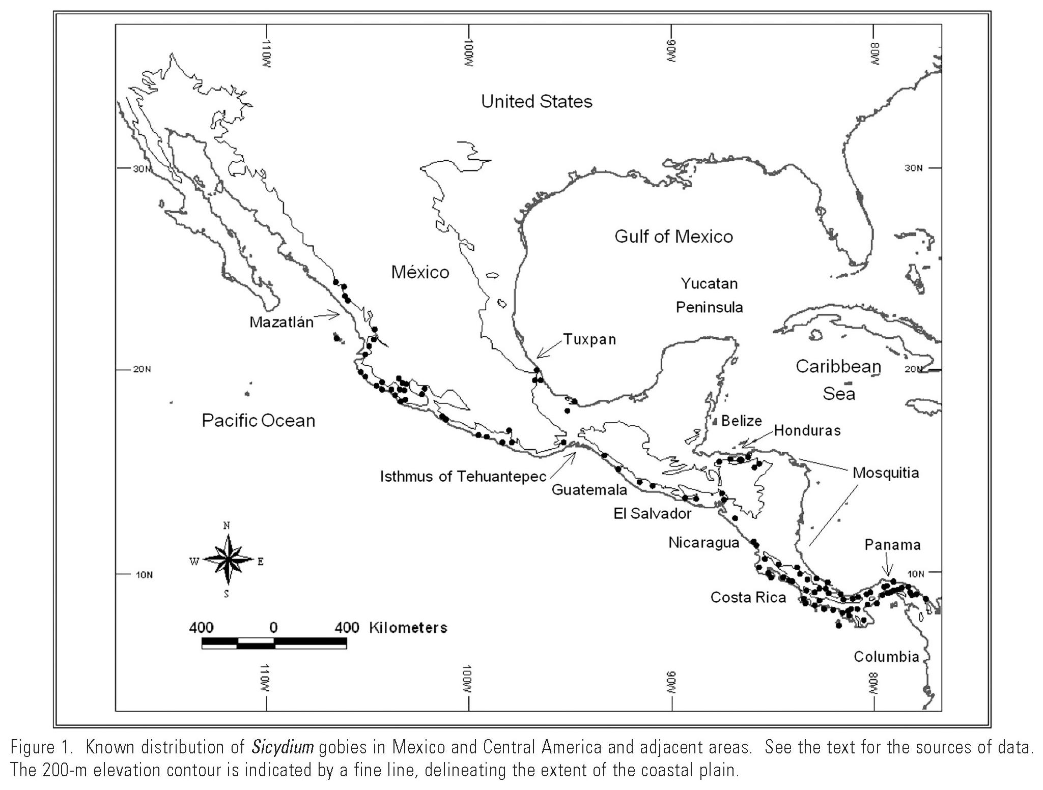 Distribución de Sicydium Valenciennes 1837 (Pisces: Gobiidae) en México ...