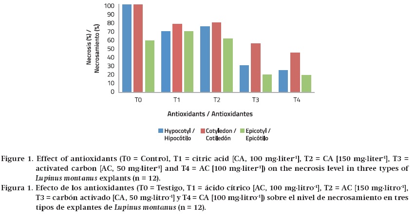 Morphogenic responses of three explants of Lupinus montanus (H.B.K ...